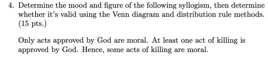 1. Determine the mood and figure of the following | Chegg.com