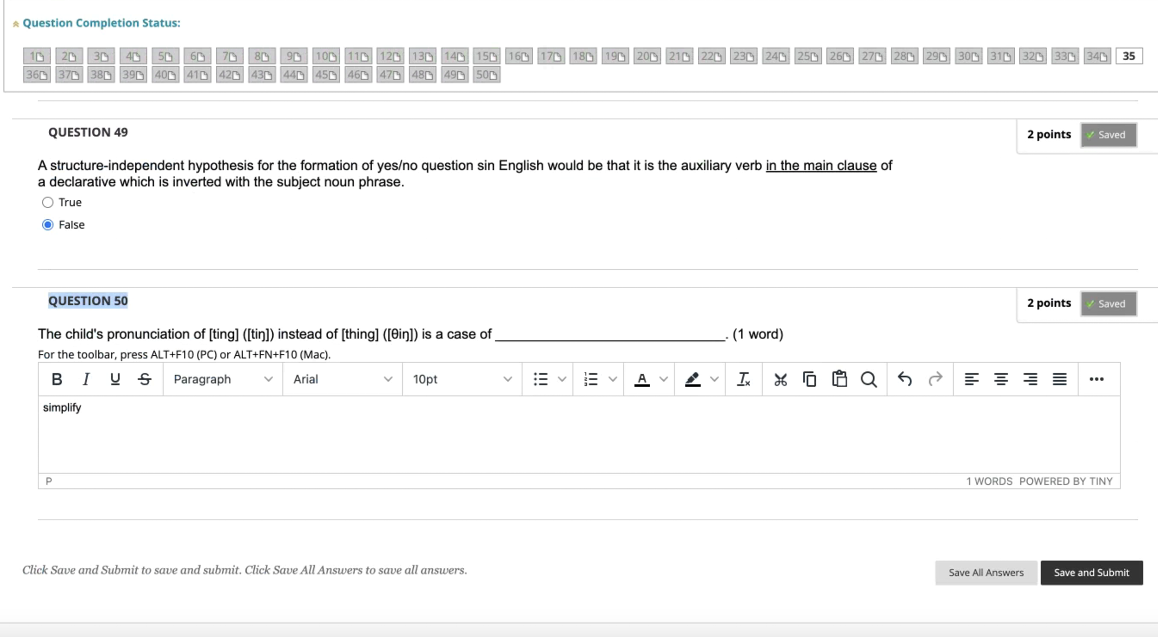 Solved QUESTION 49A structure-independent hypothesis for the | Chegg.com