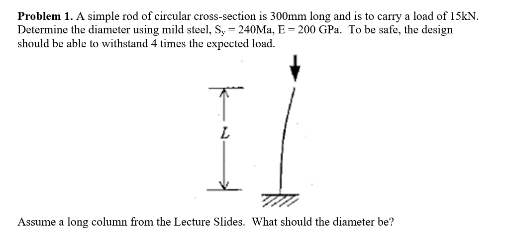 Solved Problem 1. A simple rod of circular cross-section is | Chegg.com