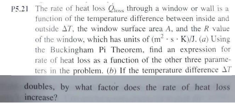 Solved P5.21 The rate of heat loss Q˙loss through a window | Chegg.com