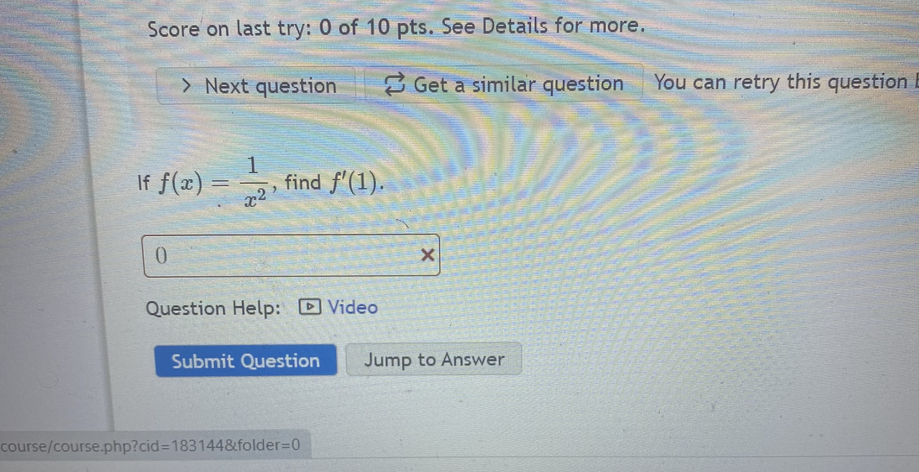 Solved If f(x)=x21, find f′(1) | Chegg.com