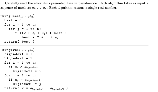 Solved Carefully read the algorithms presented here in | Chegg.com