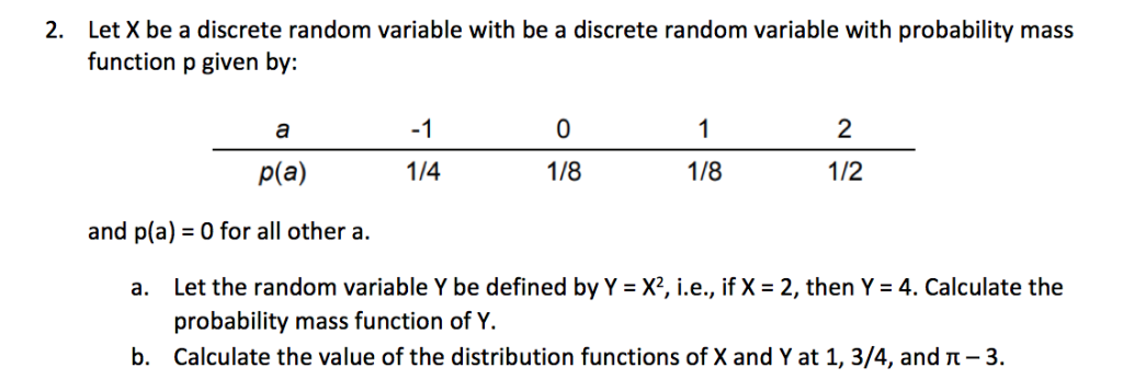 Solved 2. Let X be a discrete random variable with be a | Chegg.com