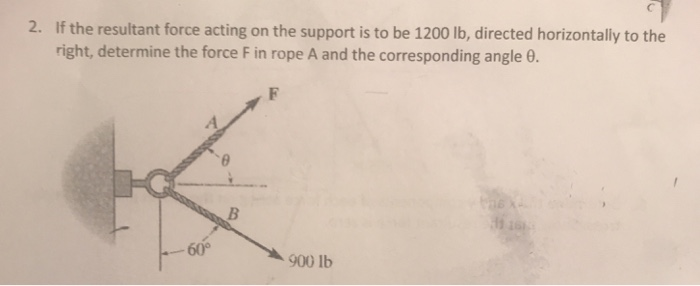Solved 2. If the resultant force acting on the support is to | Chegg.com