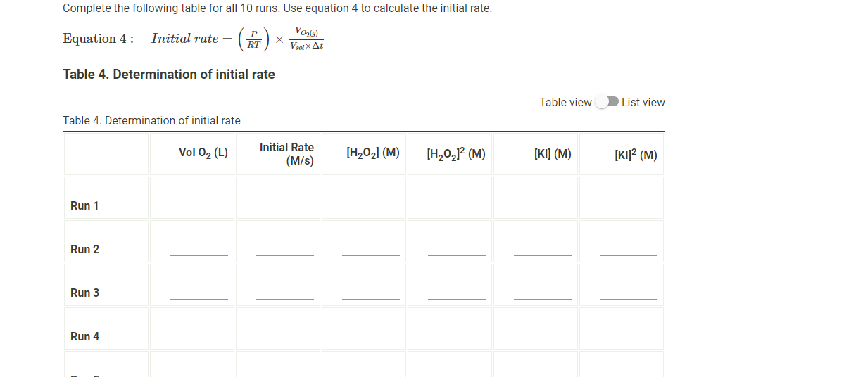 Complete table 4, Runs (1-10). please provide clear | Chegg.com