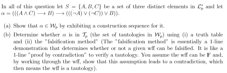 In all of this question let S={A,B,C} be a set of | Chegg.com