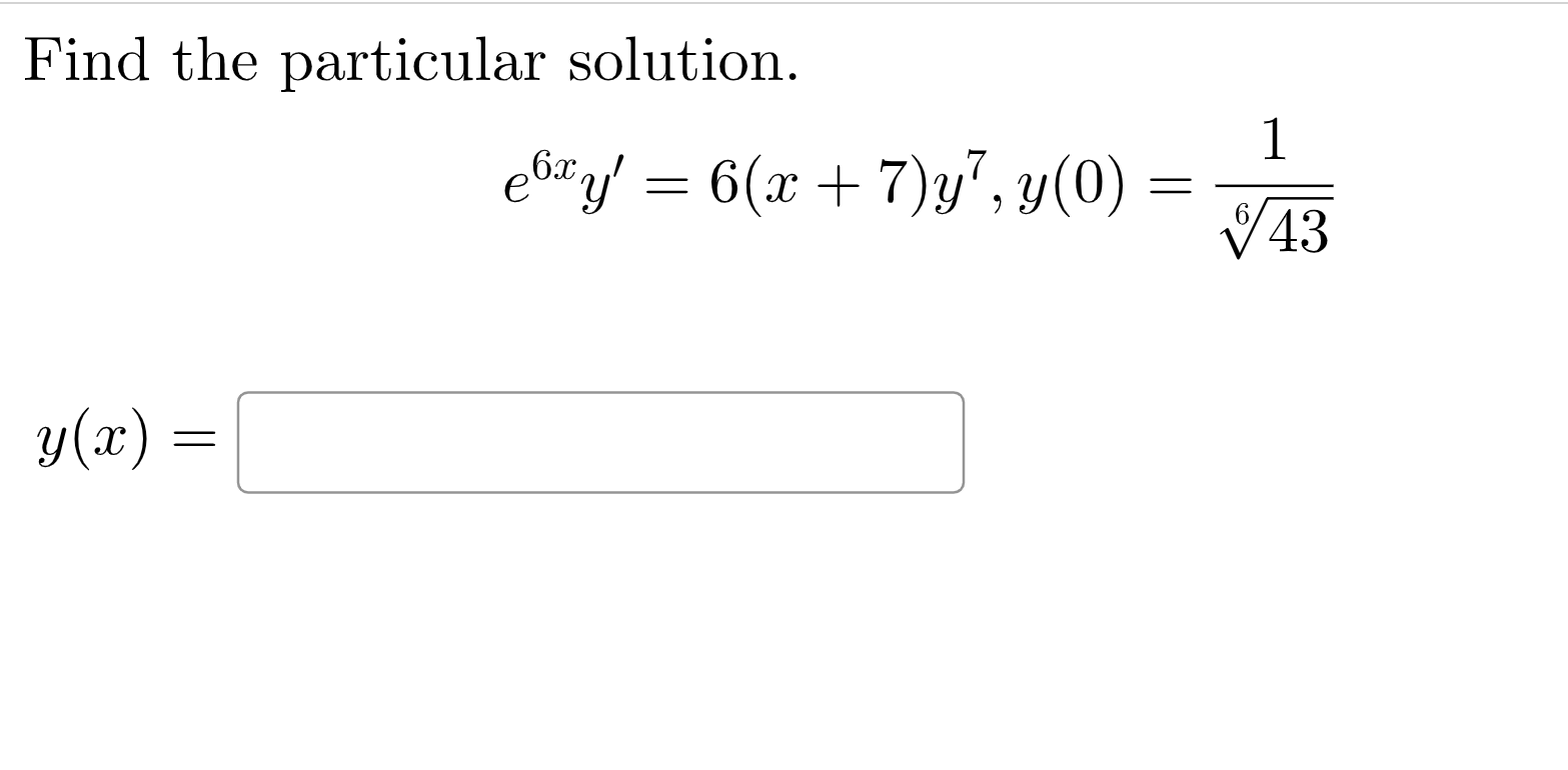 Solved Find the particular solution. | Chegg.com