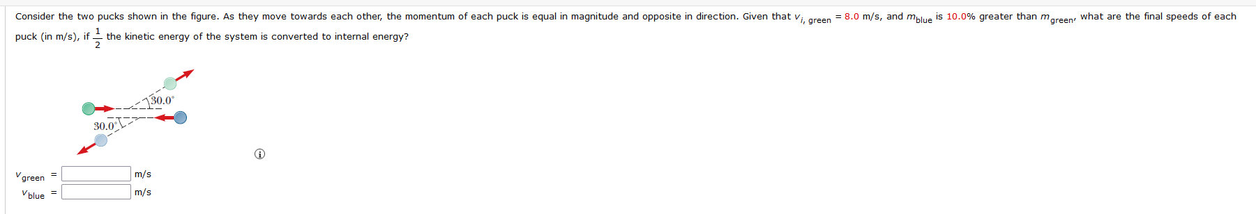 Solved puck (in m/s ), if 21 the kinetic energy of the | Chegg.com