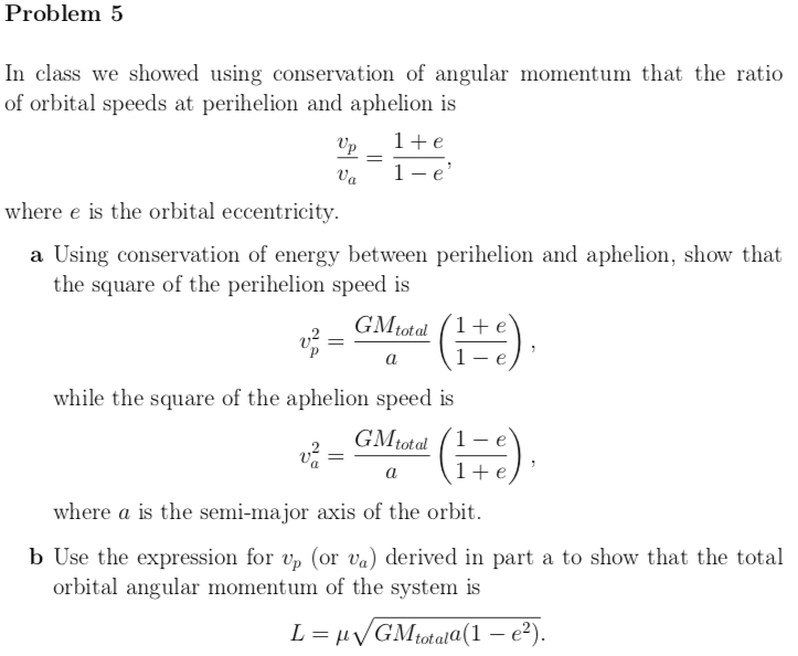 Solved Problem 5 In class we showed using conservation of | Chegg.com