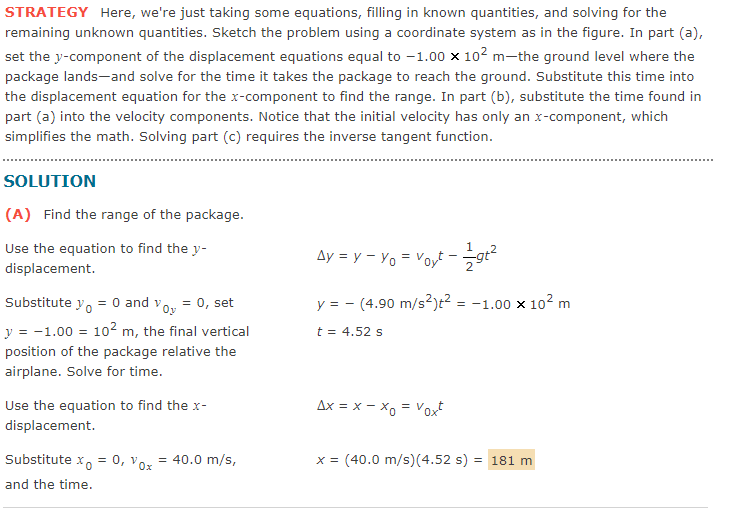 GOAL Solve a two-dimensional projectile motion | Chegg.com