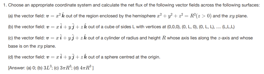 1. Choose an appropriate coordinate system and | Chegg.com