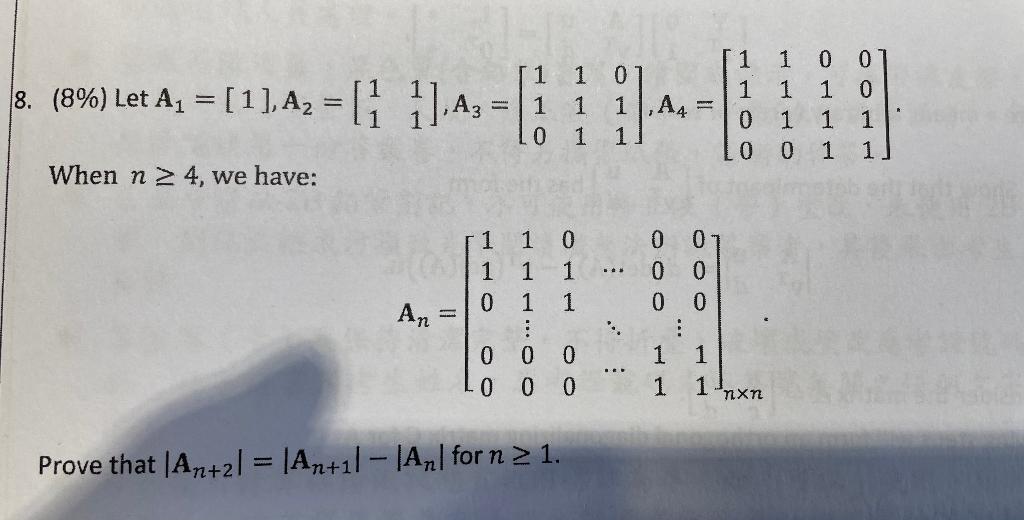 Solved 8. (8\%) Let | Chegg.com