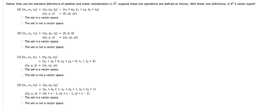 Solved Rather than use the standard definitions of addition | Chegg.com