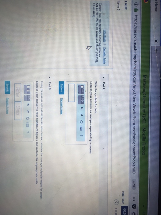Solved 00:5 Ou-83 e09.17% 62.93 am) and Cu46 (30.83%. 04.93 | Chegg.com