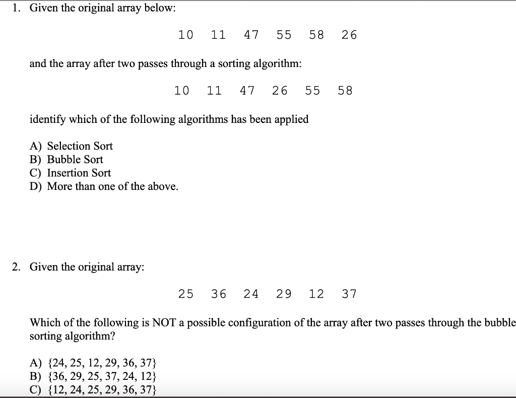 Solved The answers are D and C for some reason but I cant | Chegg.com