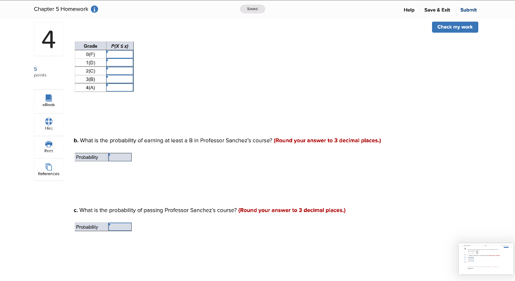 Solved Chapter 5 Homework i Saver Help Save & Exit Submit | Chegg.com