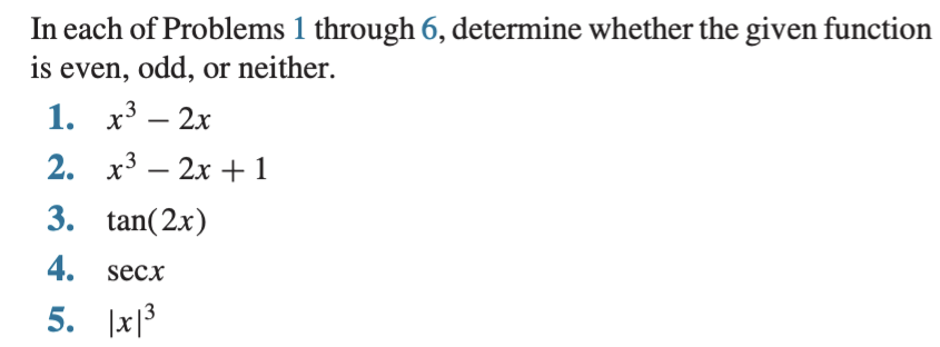 Solved In each of Problems 1 through 6, determine whether | Chegg.com