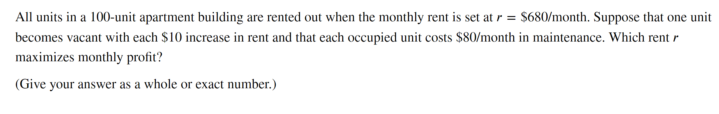 Solved All units in a 100-unit apartment building are rented | Chegg.com
