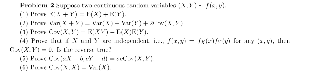 Solved Problem 2 Suppose Two Continuous Random Variables X 1684