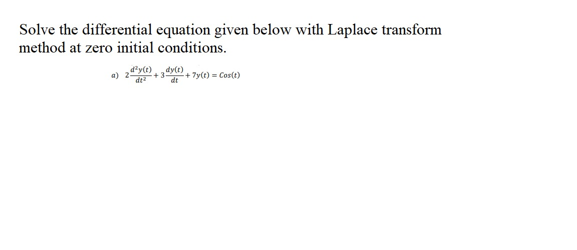 Solved Solve the differential equation given below with | Chegg.com