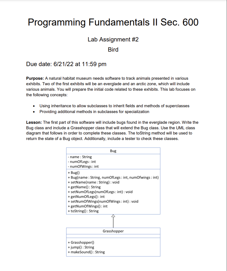 Solved Programming Fundamentals II Sec. 600 Lab Assignment | Chegg.com