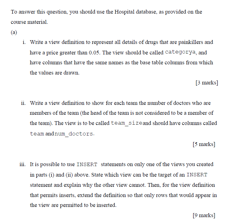 Solved The program is SQL, please use SQL to answer the | Chegg.com