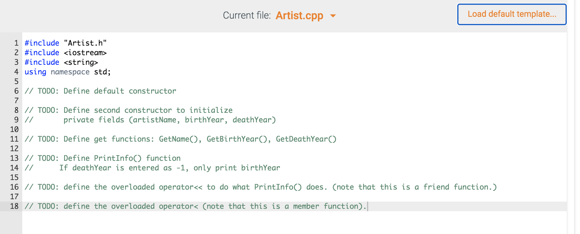 This is a C++ project. Artwork label | Chegg.com