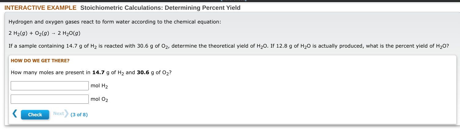 Solved INTERACTIVE EXAMPLE Stoichiometric Calculations: | Chegg.com