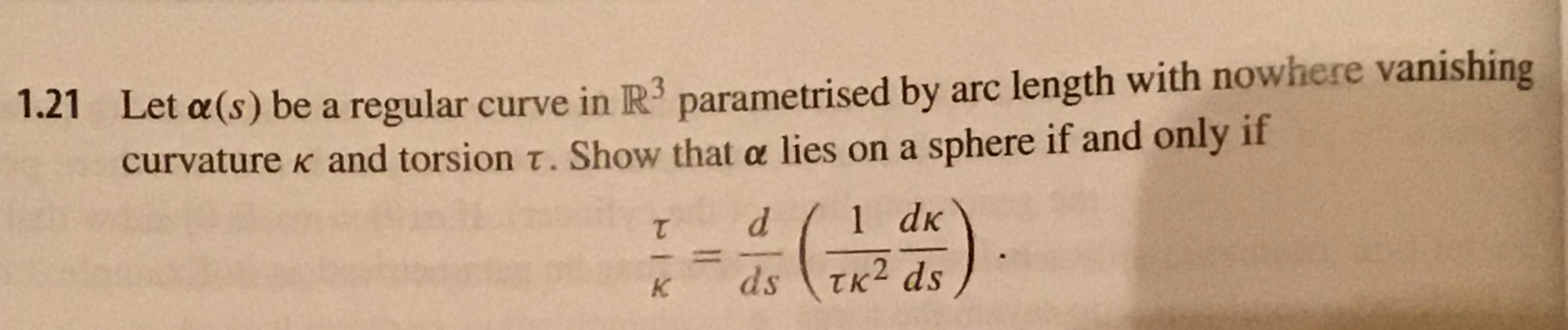 Solved 21 Let a(s) be a regular curve in R3 parametrised by | Chegg.com