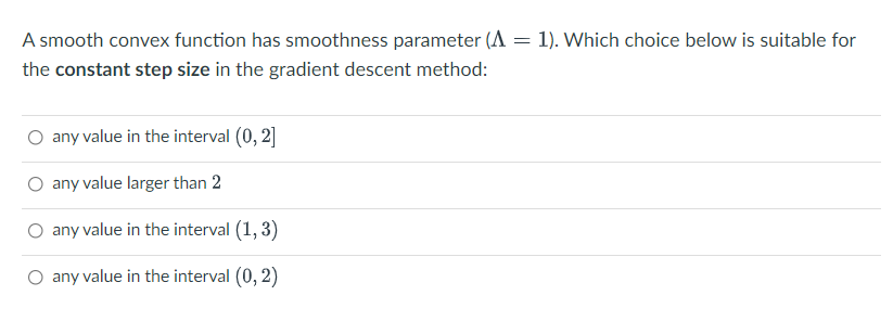 Solved = A smooth convex function has smoothness parameter | Chegg.com
