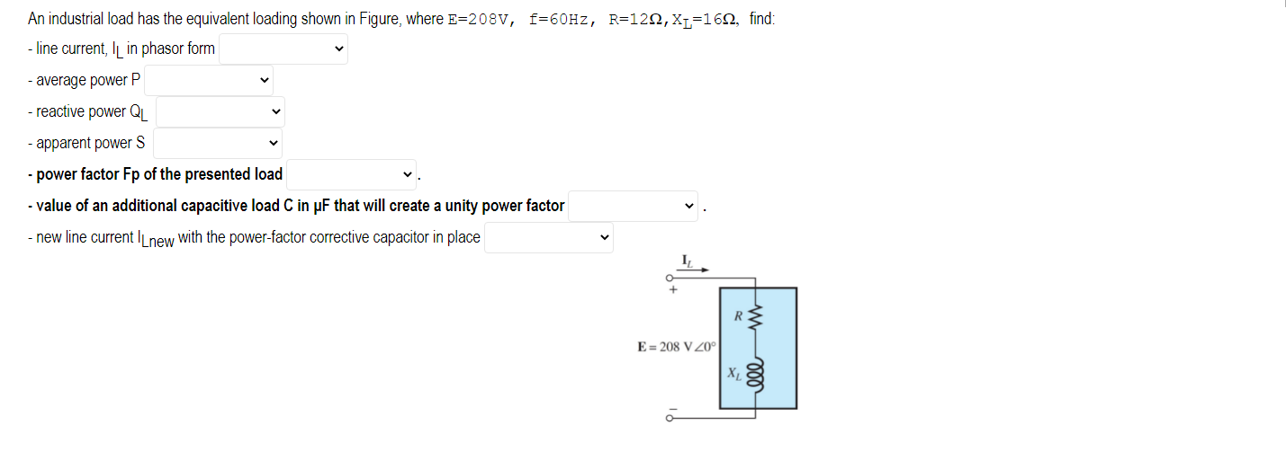 Solved An industrial load has the equivalent loading shown | Chegg.com