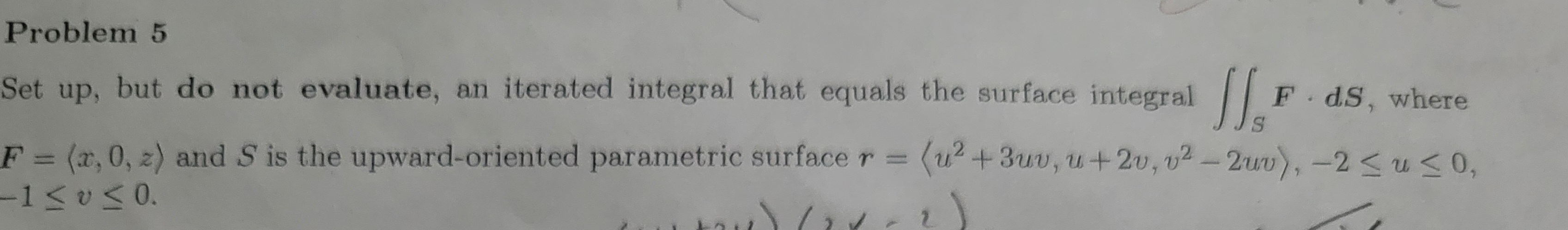 Solved Set up, but do not evaluate, an iterated integral | Chegg.com