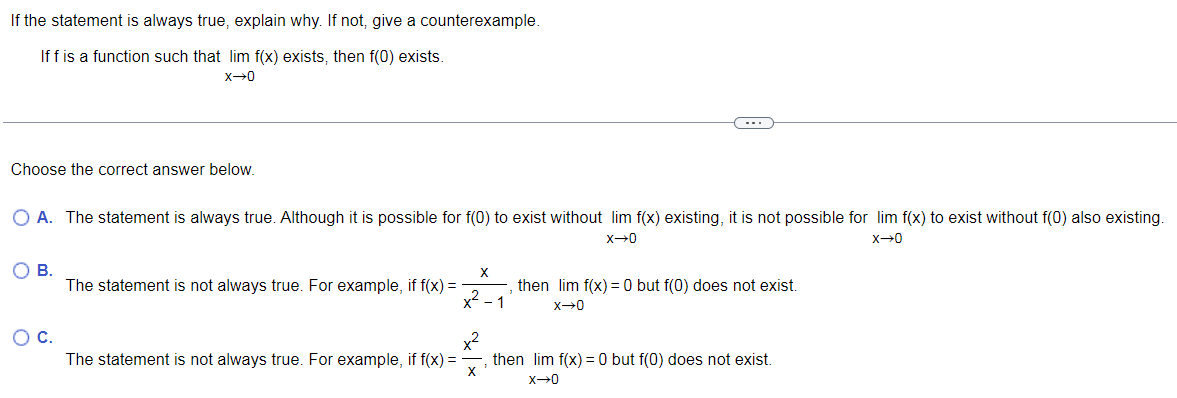 Solved If the statement is always true, explain why. If not, | Chegg.com