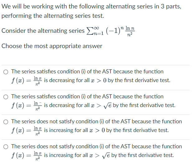 Solved We will be working with the following alternating | Chegg.com