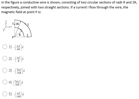 Solved In the figure a conductive wire is shown, consisting | Chegg.com