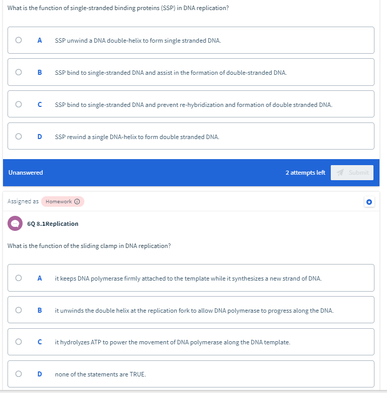 Solved What Is The Function Of Single Stranded Binding