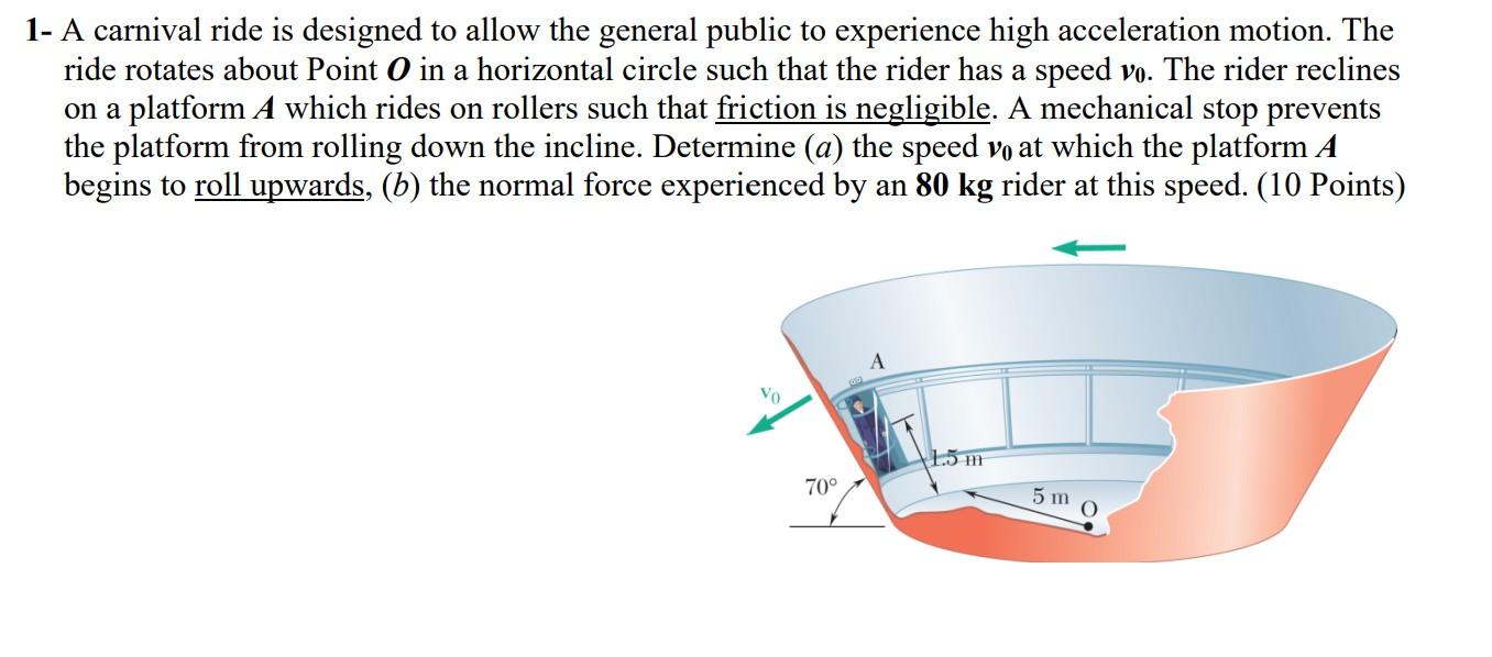 Solved 1- A carnival ride is designed to allow the general | Chegg.com