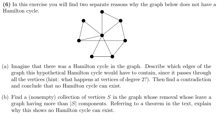 Solved (6) In this exercise you will find two separate | Chegg.com