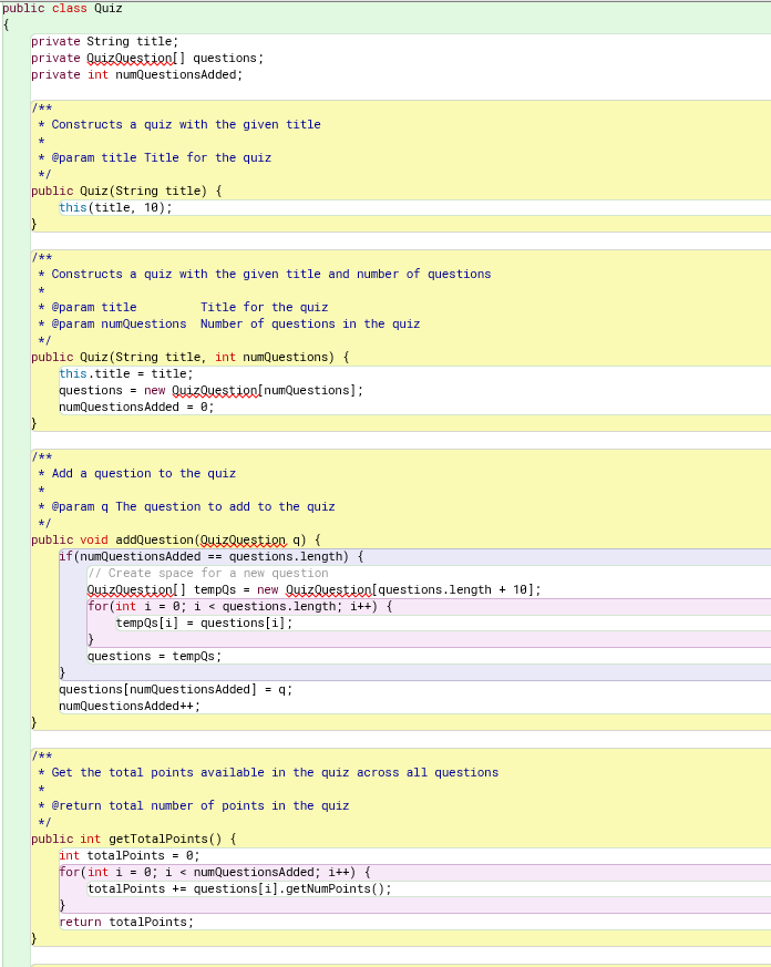 In java, I had to screenshot the given code because | Chegg.com