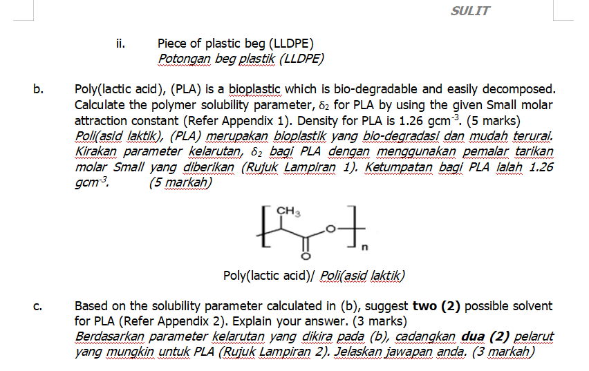 Polymer dissolution in solvents is an important area | Chegg.com