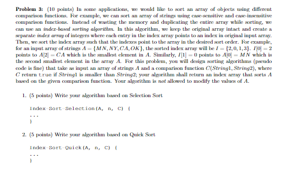 Problem 3: (10 points) In some applications, we would | Chegg.com