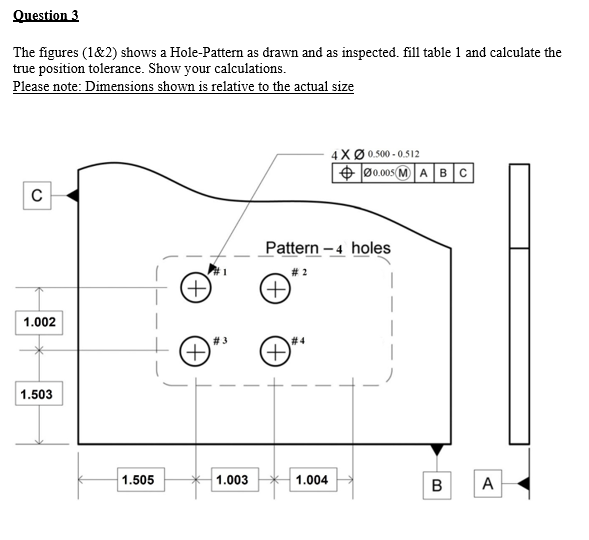 Solved Question 3 The figures (1&2) shows a Hole-Pattern as | Chegg.com