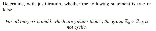 Solved Determine, with justification, whether the following | Chegg.com