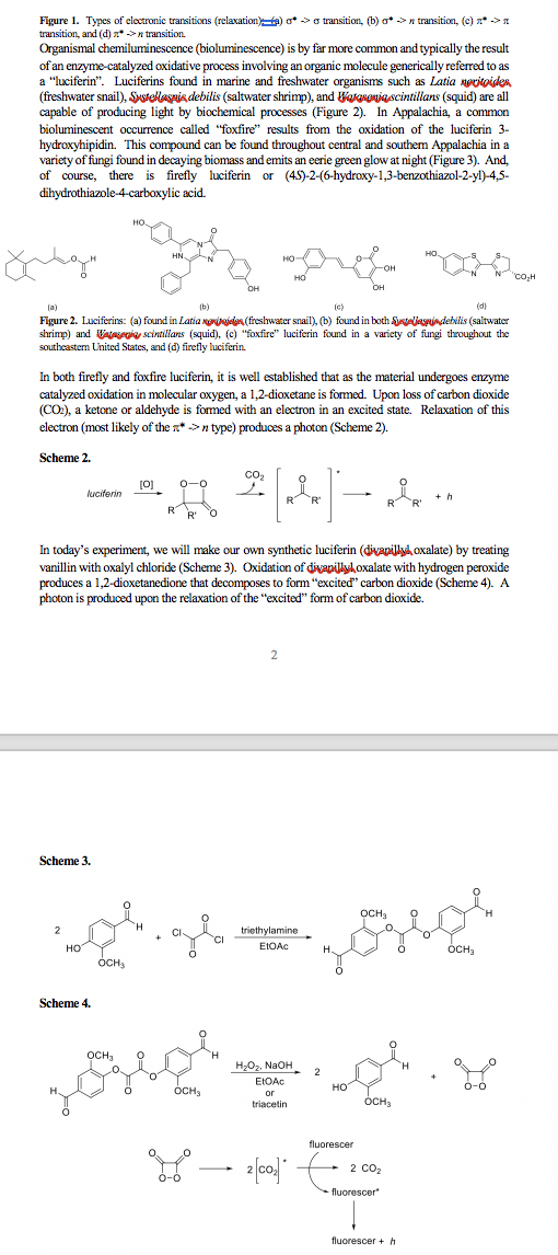 PREPARATION AND CHEMILUMINESCENCE OF DIVANILLYL | Chegg.com