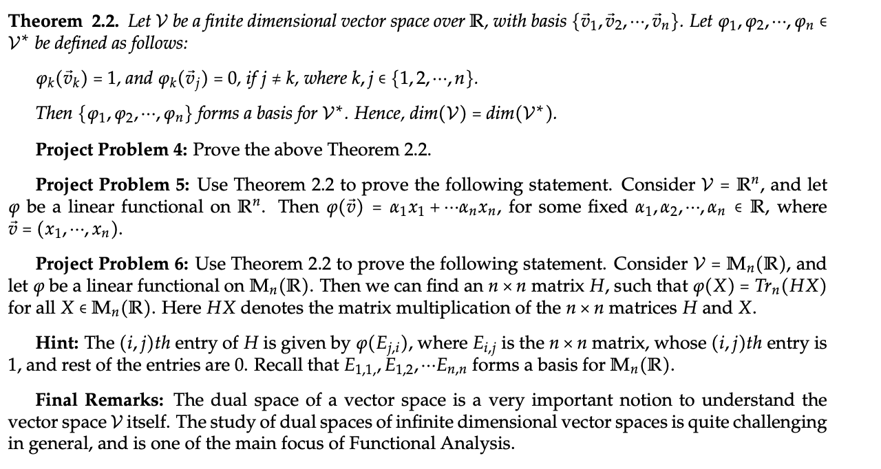 Theorem 2.2. Let V be a finite dimensional vector | Chegg.com