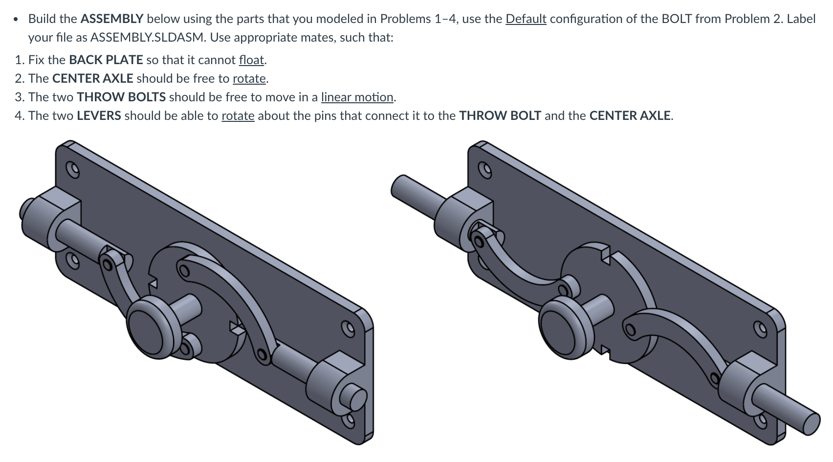 Create a solid model of this LEVER. Label your file | Chegg.com