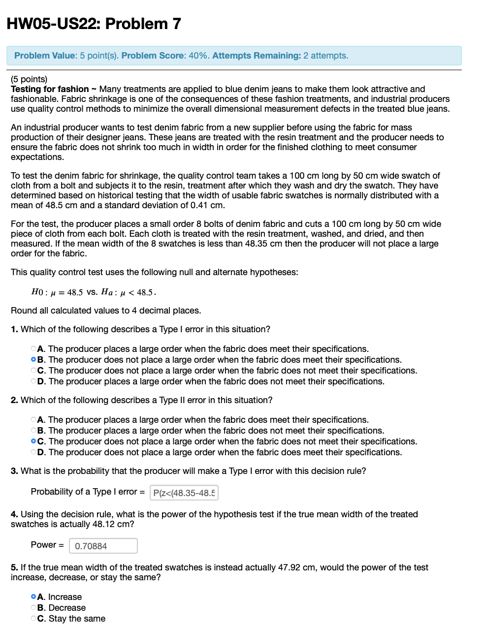 Solved HW05-US22: Problem 7 Problem Value: 5 point(s). | Chegg.com