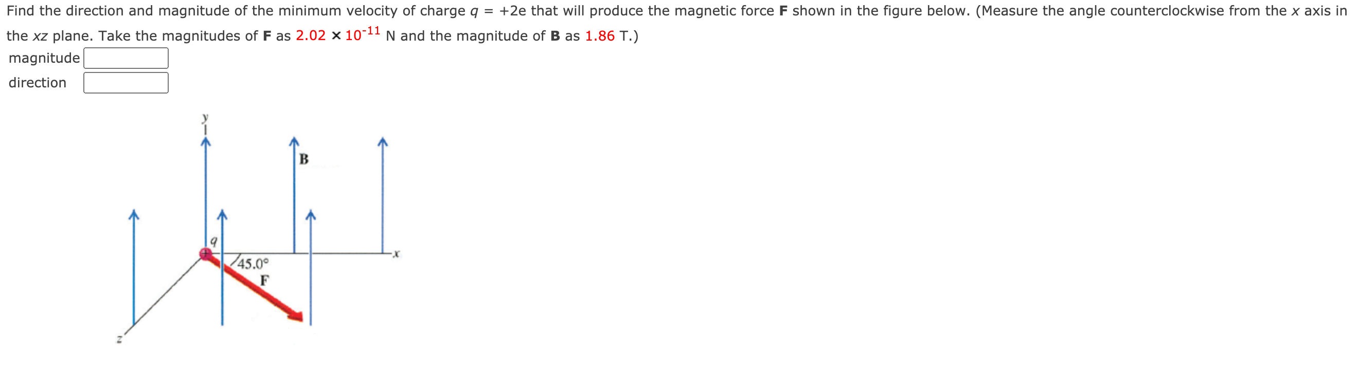 Solved Find the direction and magnitude of the minimum | Chegg.com