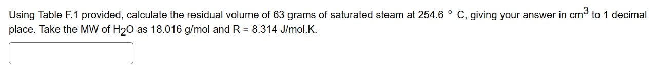 Solved Using Table F.1 provided, calculate the residual | Chegg.com