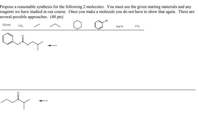 Solved Propose a reasonable synthesis for the following 2 | Chegg.com